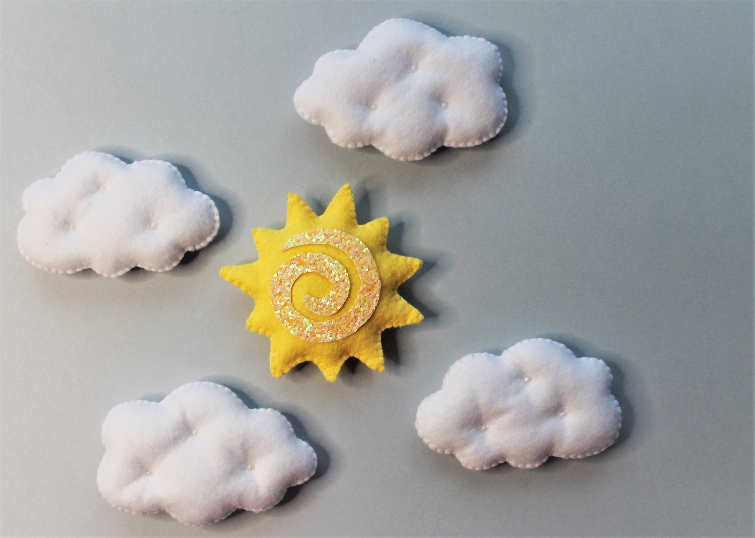 Sun and Clouds Sewing Patterns Felt Garland Pattern Baby | Etsy