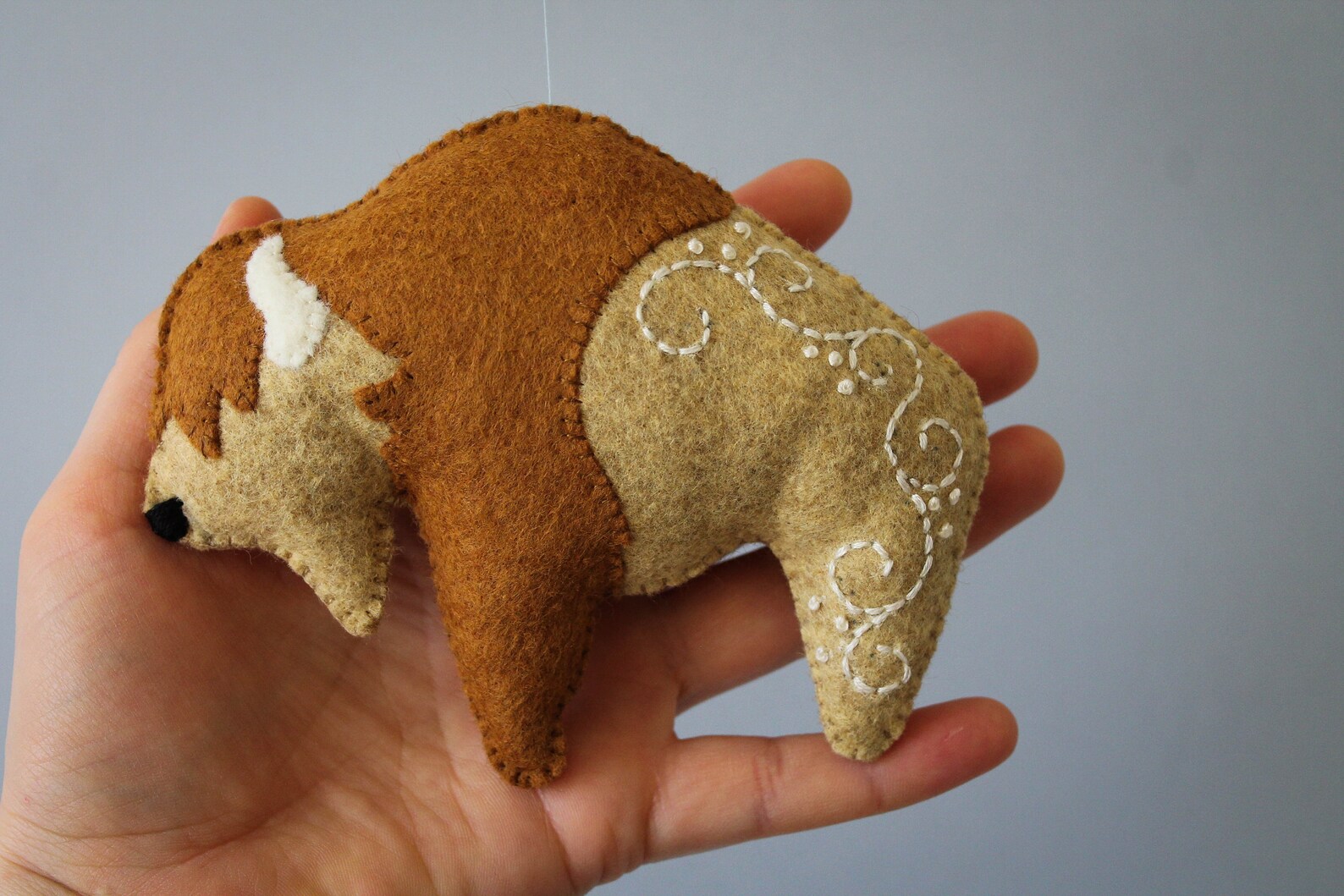 Buffalo Sewing Pattern American Bison Felt Bull Ox Felt | Etsy