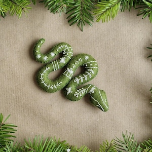 Snake Sewing Pattern, Christmas Felt Ornament, Felt Pattern, Felt ...