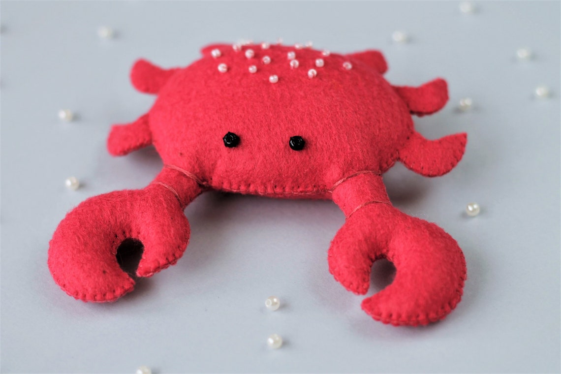 Crab Sewing Pattern Felt Ornaments Baby Mobile and Garland - Etsy