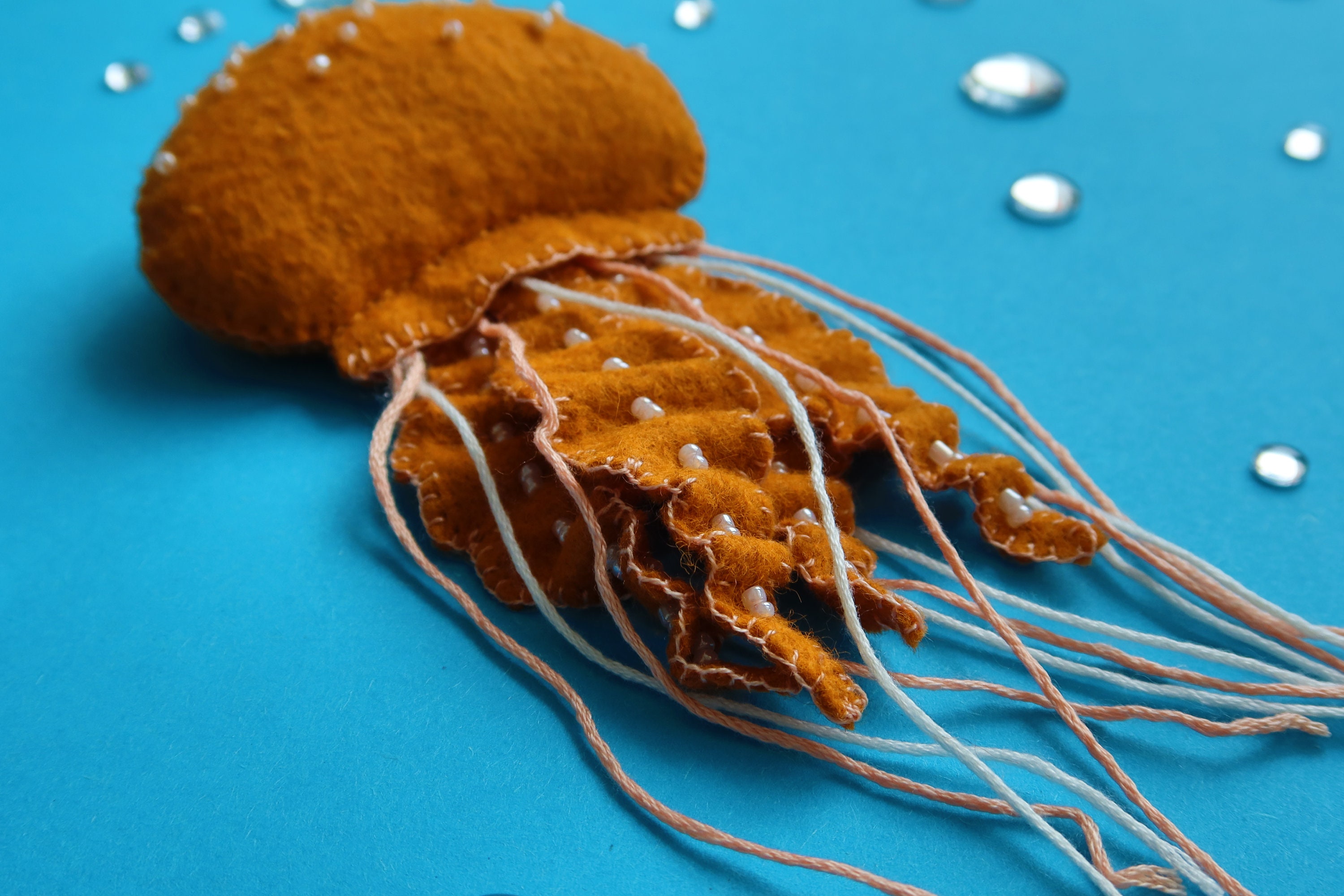 Jellyfish Sewing Pattern, PDF SVG Patterns, Felt Ornament, Felt Pattern ...