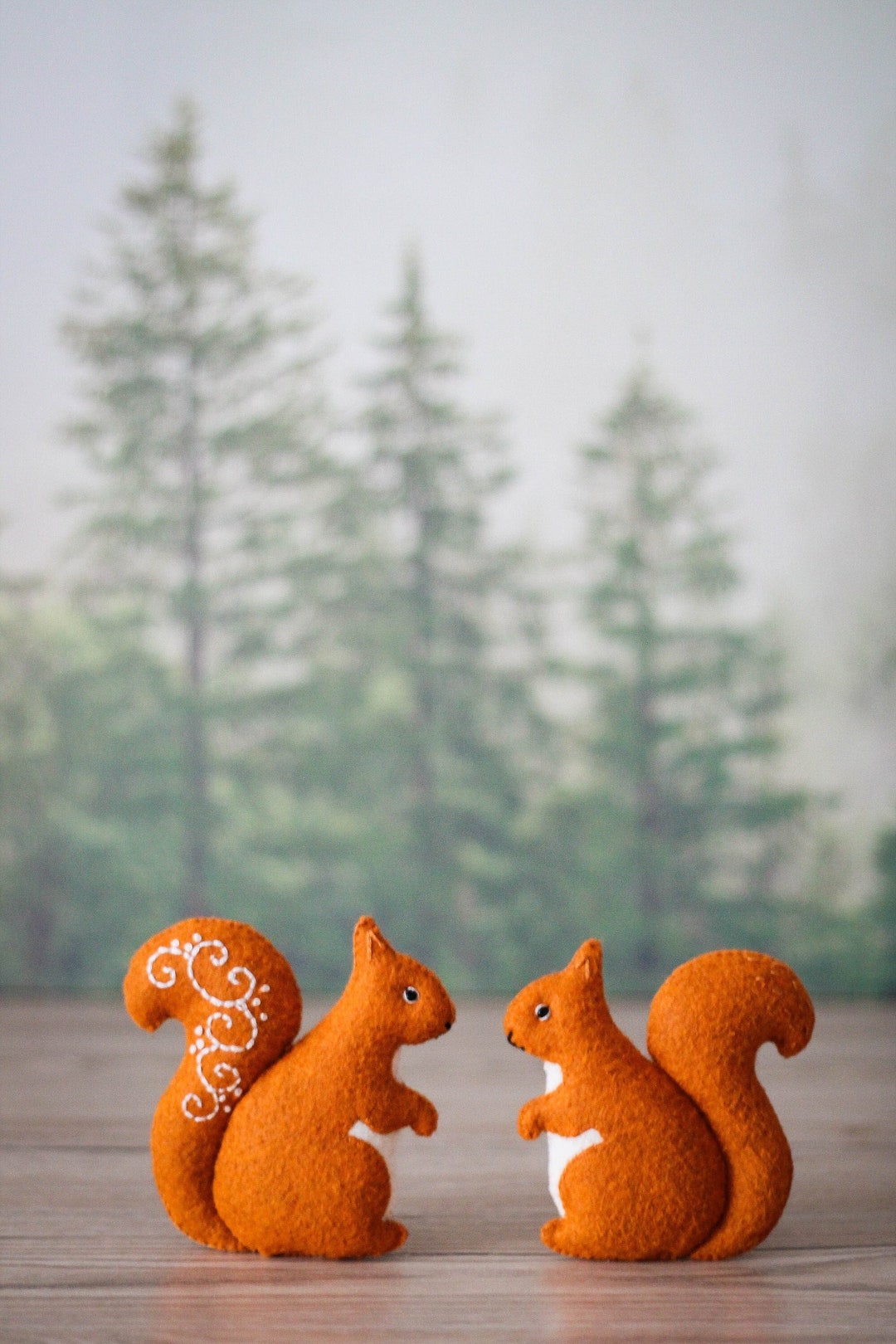 Squirrel Sewing Pattern, Felt Animals Pattern, Felt Ornaments, PDF SVG ...