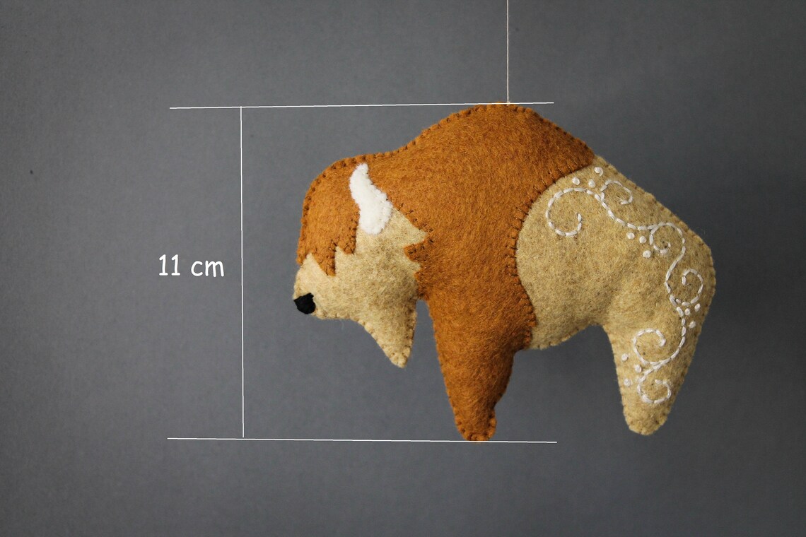 Buffalo Sewing Pattern American Bison Felt Bull Ox Felt | Etsy