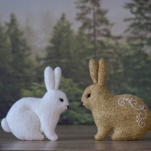 Felt Bunny Sewing Pattern, Felt Animals Ornaments, SVG PDF Patterns ...