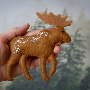Moose Sewing Pattern, PDF SVG Felt Pattern, Felt Moose Ornament, Felt ...