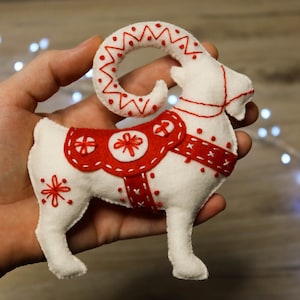 Christmas Goat Sewing Pattern, Felt Julbock PDF SVG Pattern, Christmas ...