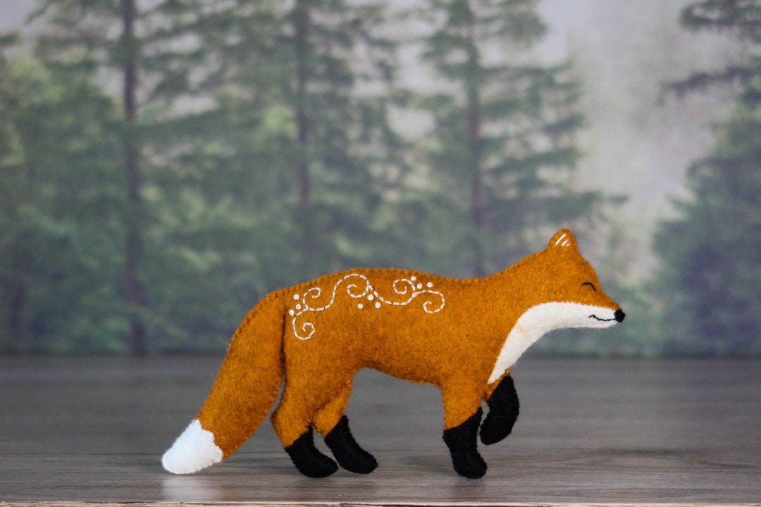 Fox Felt Ornament, SVG PDF Sewing Pattern, Christmas Ornaments, Felt ...