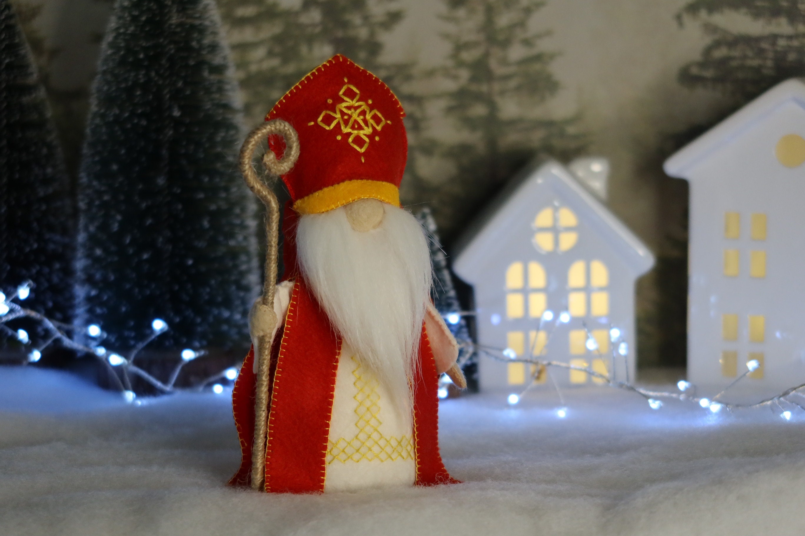 St. Nicholas Gnome Sewing Pattern PDF SVG, Gnome Felt Pattern ...
