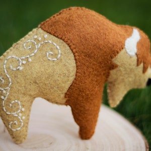 Buffalo Sewing Pattern, American Bison, Felt Ornament, Christmas ...