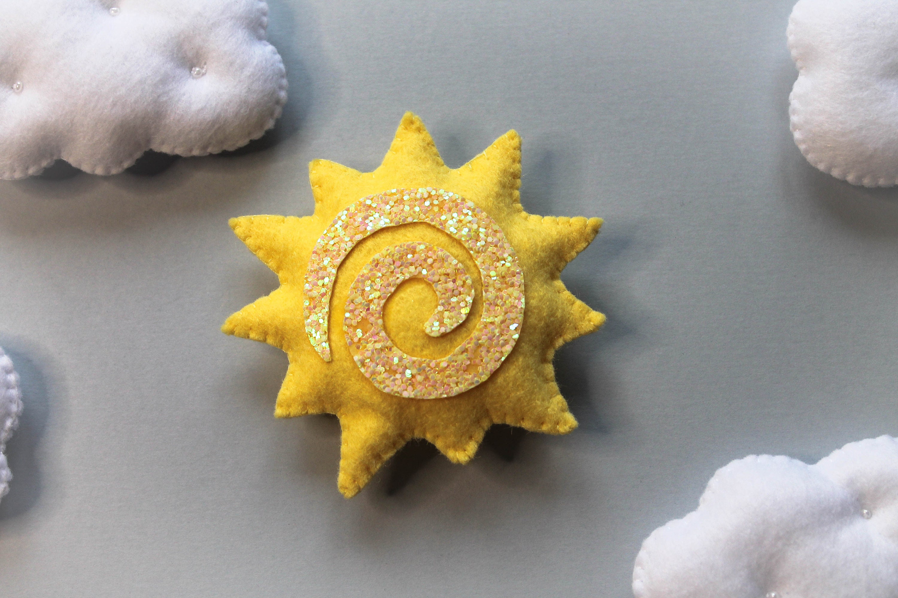 Sun and Clouds Sewing Patterns Felt Garland Pattern Baby | Etsy