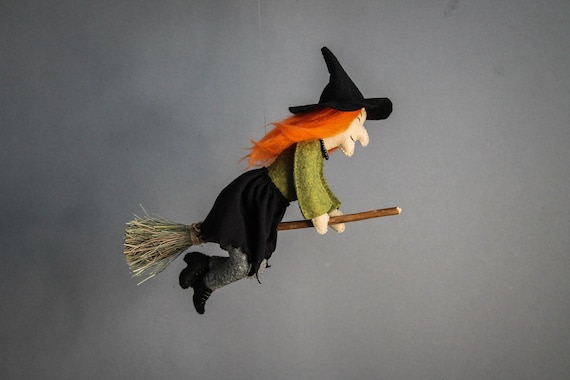Flying Witch on Broom Sewing Patterns PDF SVG Felt - Etsy