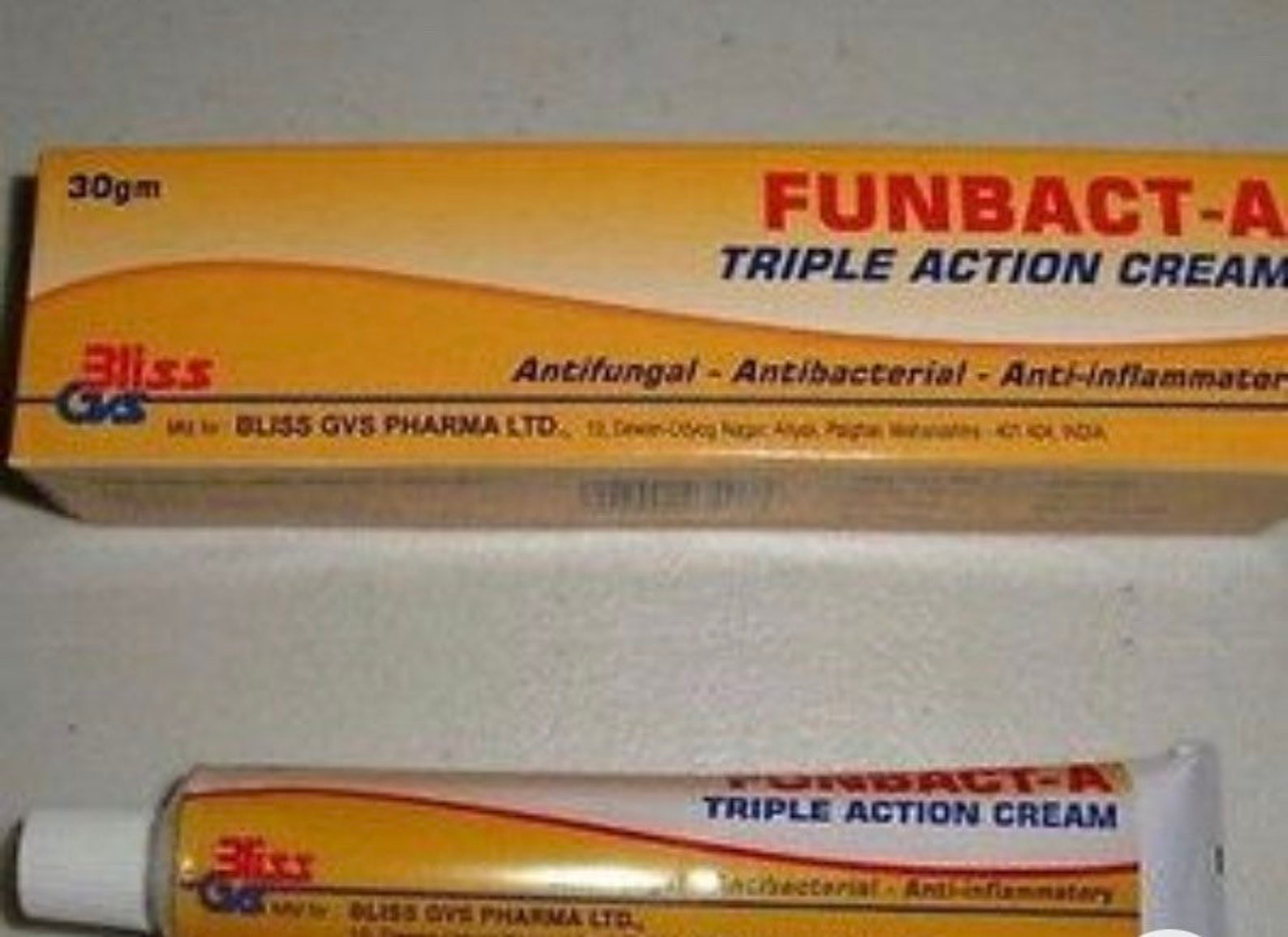 Funbact-A Triple Action Tube Cream 30g | Etsy