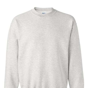 Sublimation Blanks, Gildan 12000, Crew Neck Blank, Ash Gray, Sweatshirt ...