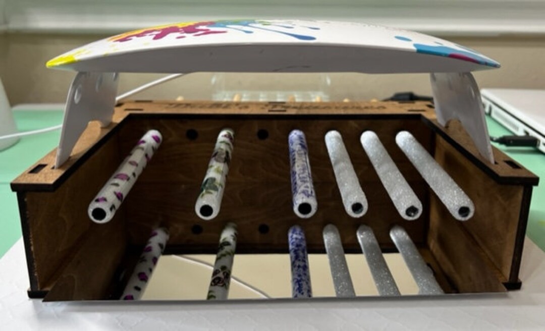 Custom Made Box for UV Lamp - UV Lamp Holder - UV Lamp Stand - Holds 8 ...