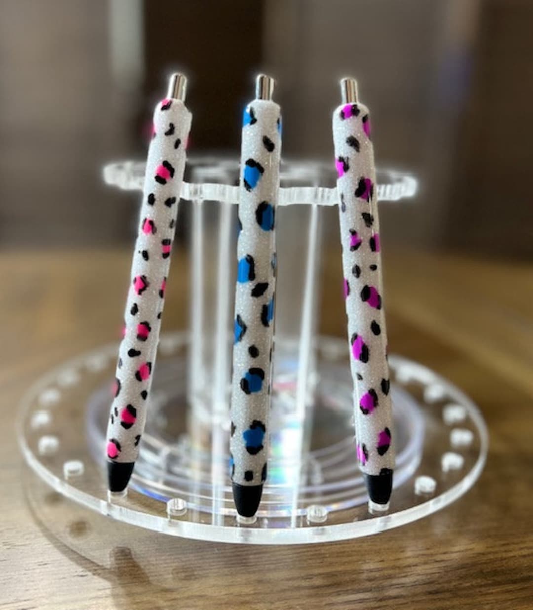Acrylic Pen Display Stand -pen Stand Holder With Lazy Susan-pen Stand ...