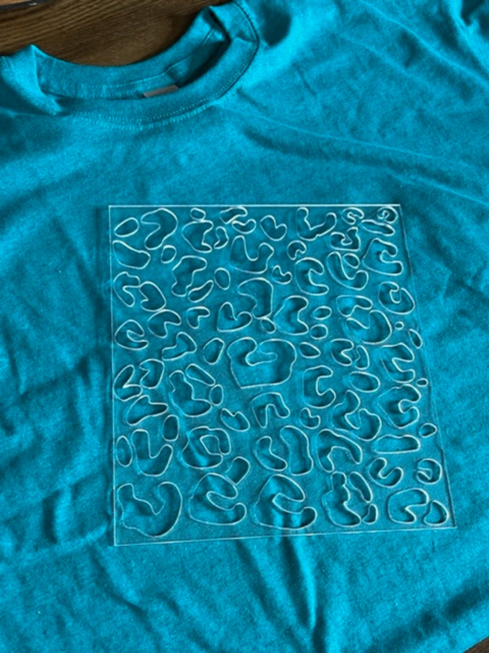 Leopard Print Acrylic Stencil - Bleach T-shirts Acrylic Leopard Stencil ...