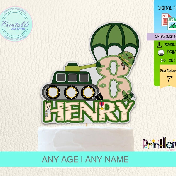 Army Cupcake Toppers - Etsy