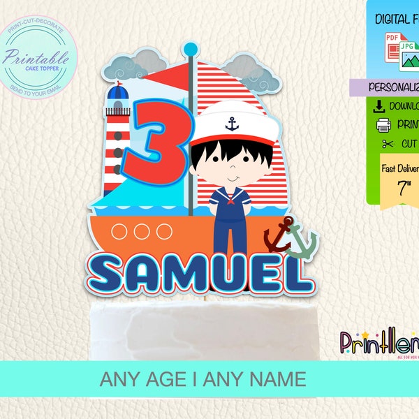 Nautical Cake Topper - Etsy