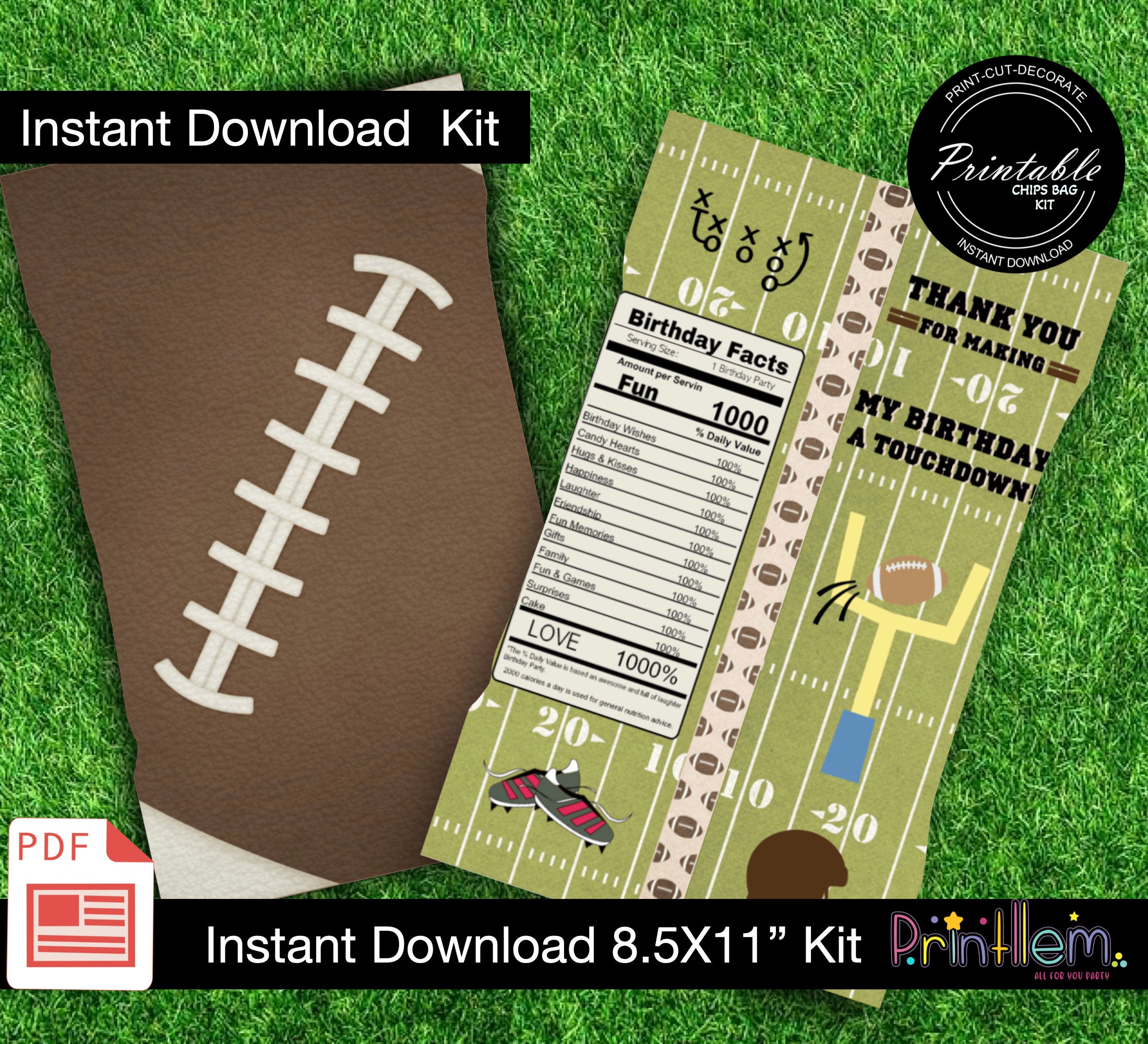 Sports Chip Bag Printable Sports Kit Wrappers Chip Bag Instant Download ...