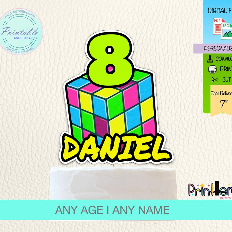 Rubiks Cube Cake Toppers - Etsy