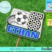 Soccer Cake Topper Printable Cake Decorations Sports Personalized ...