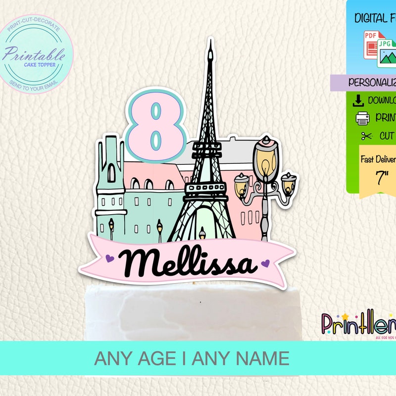 Paris Cake Topper - Etsy