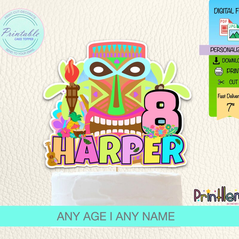 Tiki Cake Topper - Etsy