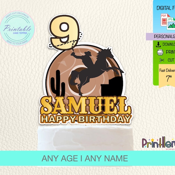 Cake topper vaquero - Etsy México