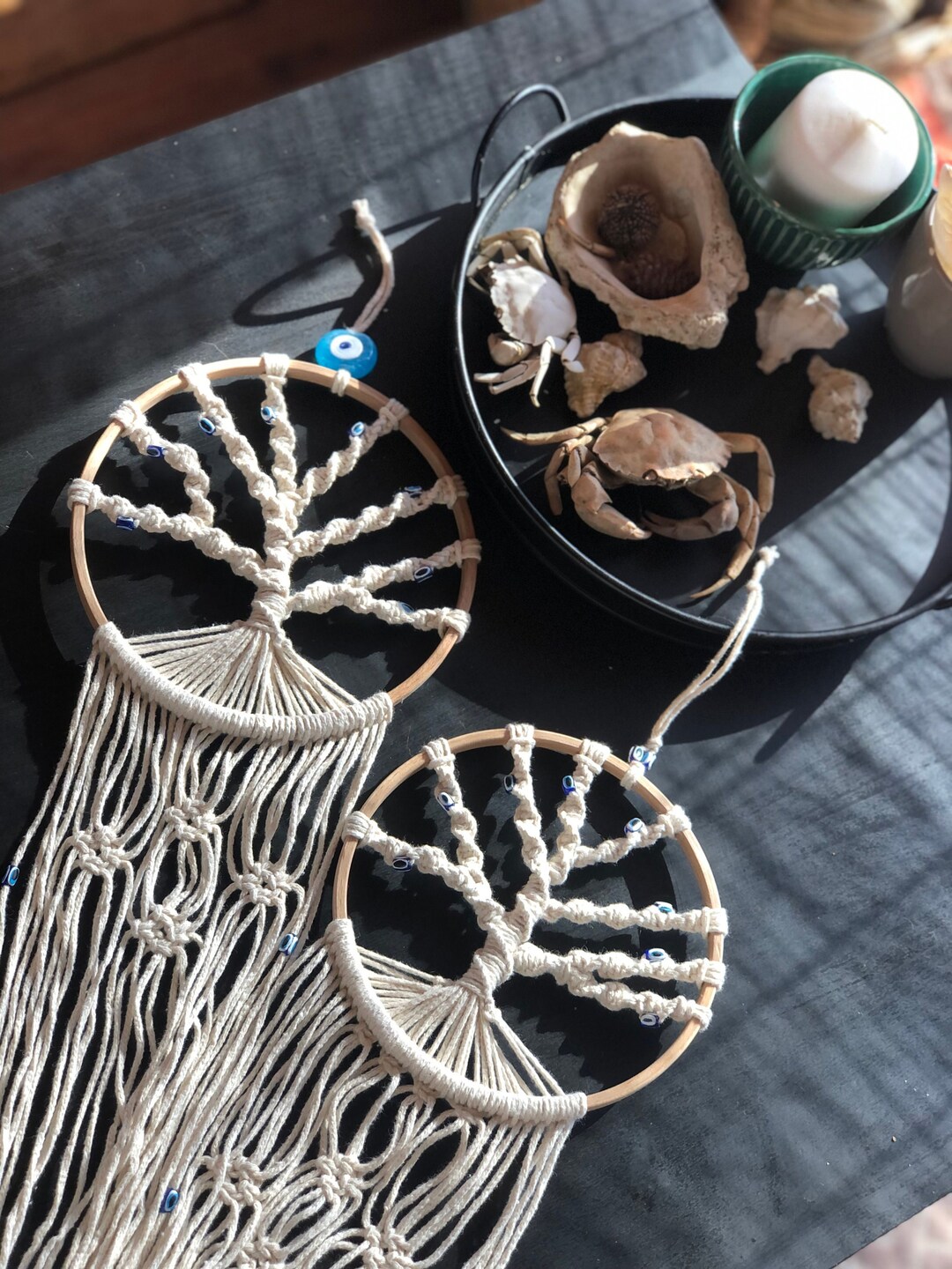 Tree of Life Macrame With Evil Eyes, Dreamcatcher - Etsy