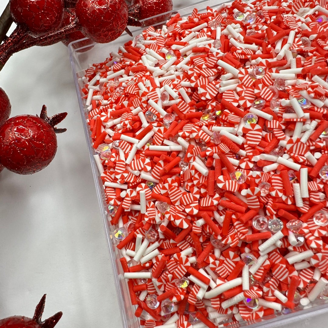 Candy Canes Polymer Mix| Clay Slices| Mixed Polymer Clay| Sprinkles ...