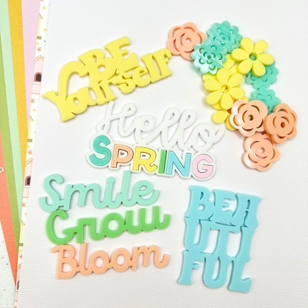 Spring Embellishments Kit | for Scrapbooking| Paper Crafting| Card ...