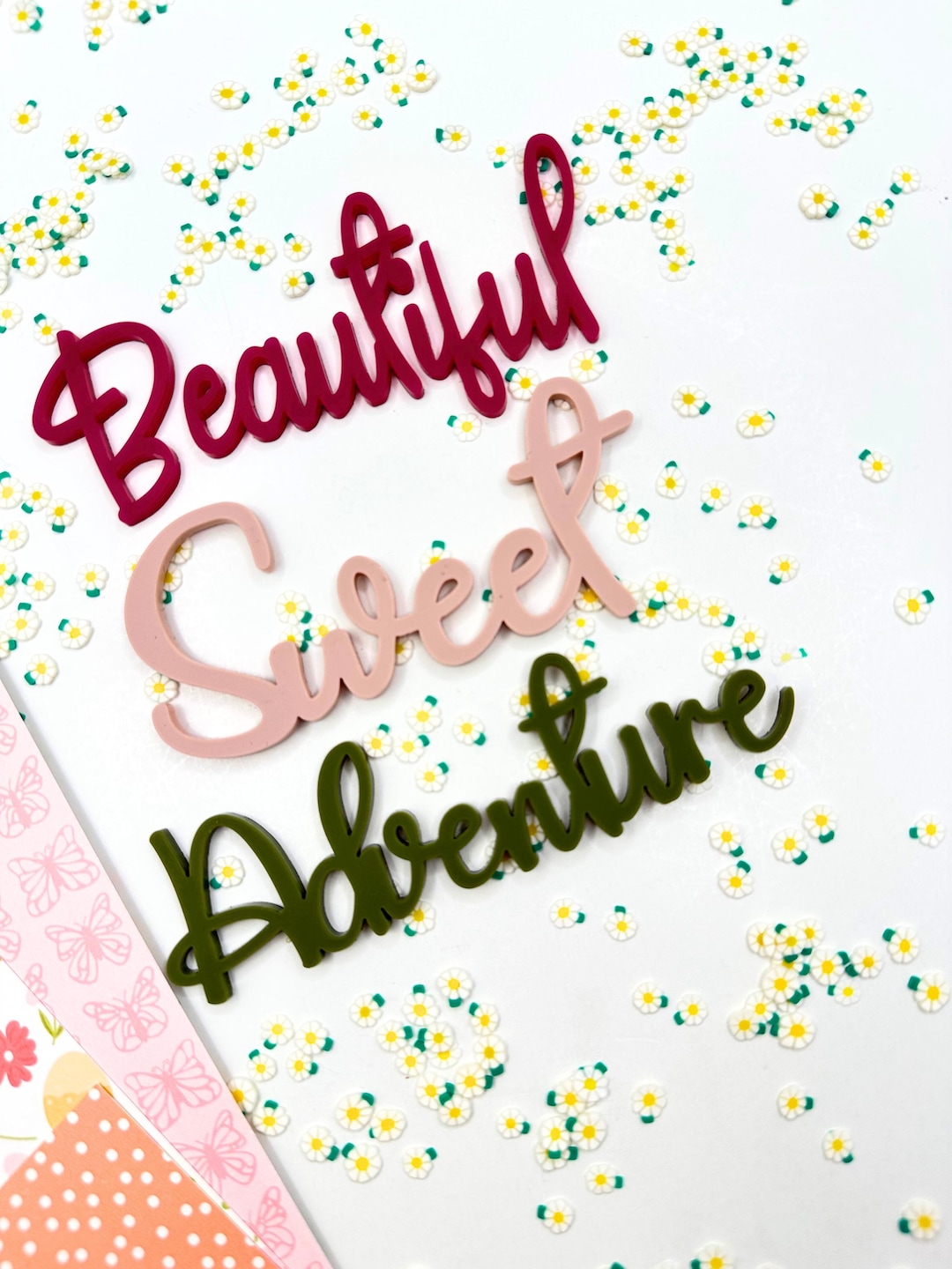 Beautiful, Sweet, Adventure Laser-cut Word Trio| Set of 3 Craft Cutouts ...