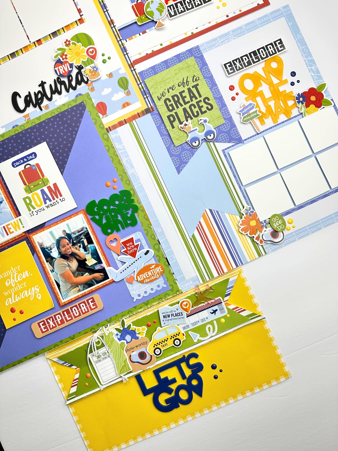 Born to Travel Scrapbook Kit: Echo Park, 5 Layouts - PHYSICAL KIT - Etsy