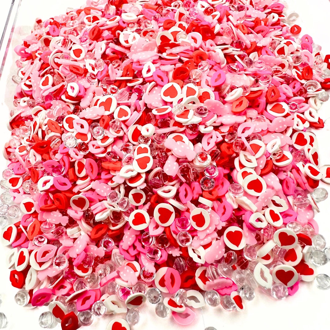 XOXO Candy Polymer Clay Slices: Resin Art Sprinkles - Etsy