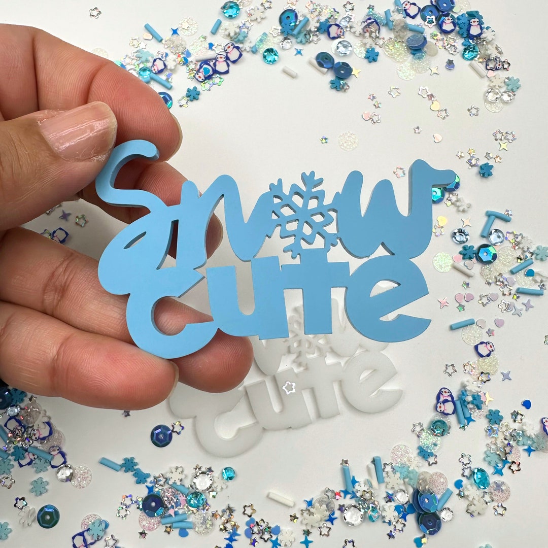 Snow Cute Acrylic Embellishment | Scrapbooking, Card Making - Etsy
