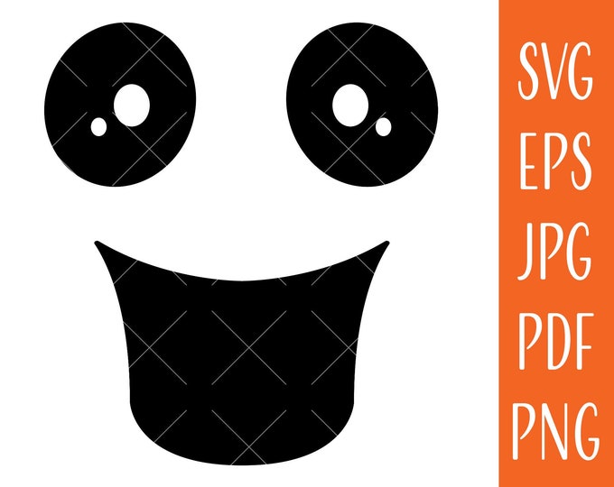Ghost Face SVG, Cute Ghost Face Svg, SVG File Halloween SVG Digital ...