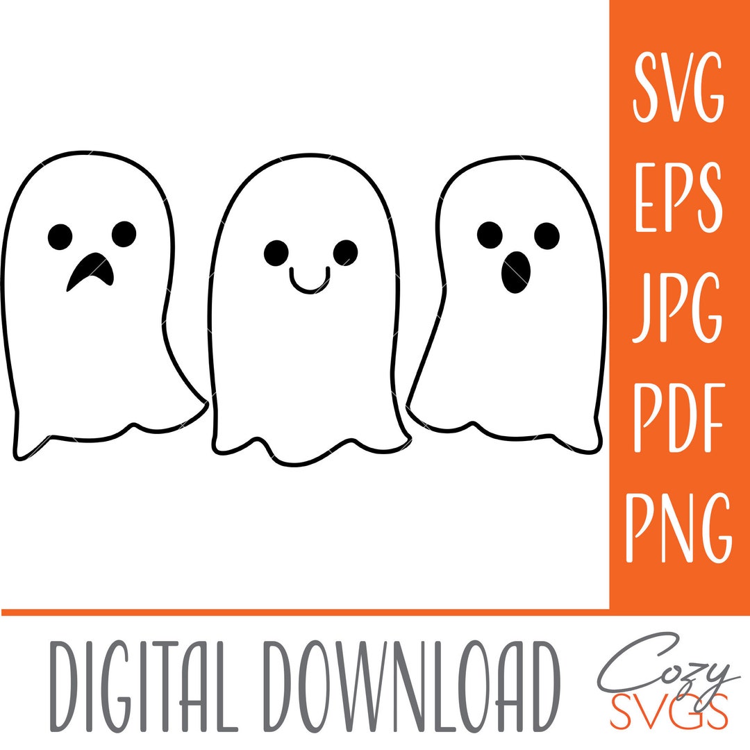 Ghosts Svg, Ghost Svg, Cute Ghost Svg, SVG File Halloween SVG Digital ...