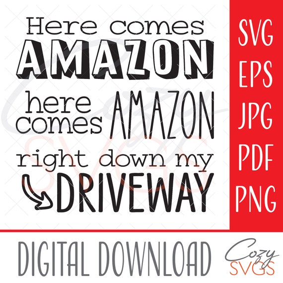 Here Comes Amazon Svg File Christmas Ornaments SVG File | Etsy