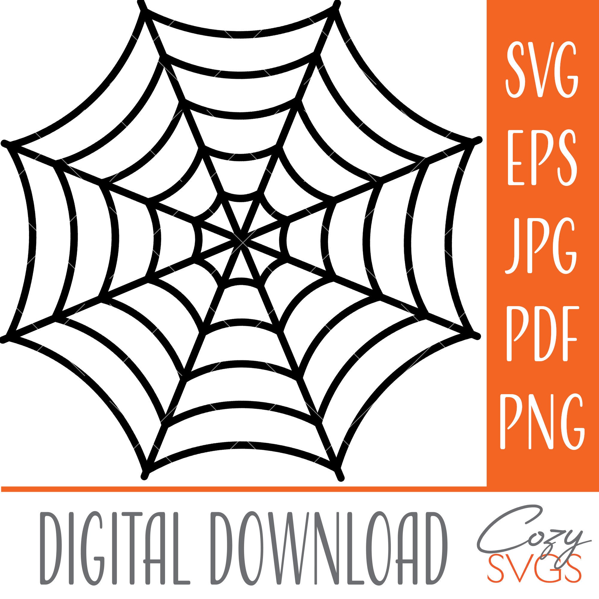 Spider Web Cut File, SVG File, Halloween SVG, Digital Download for ...