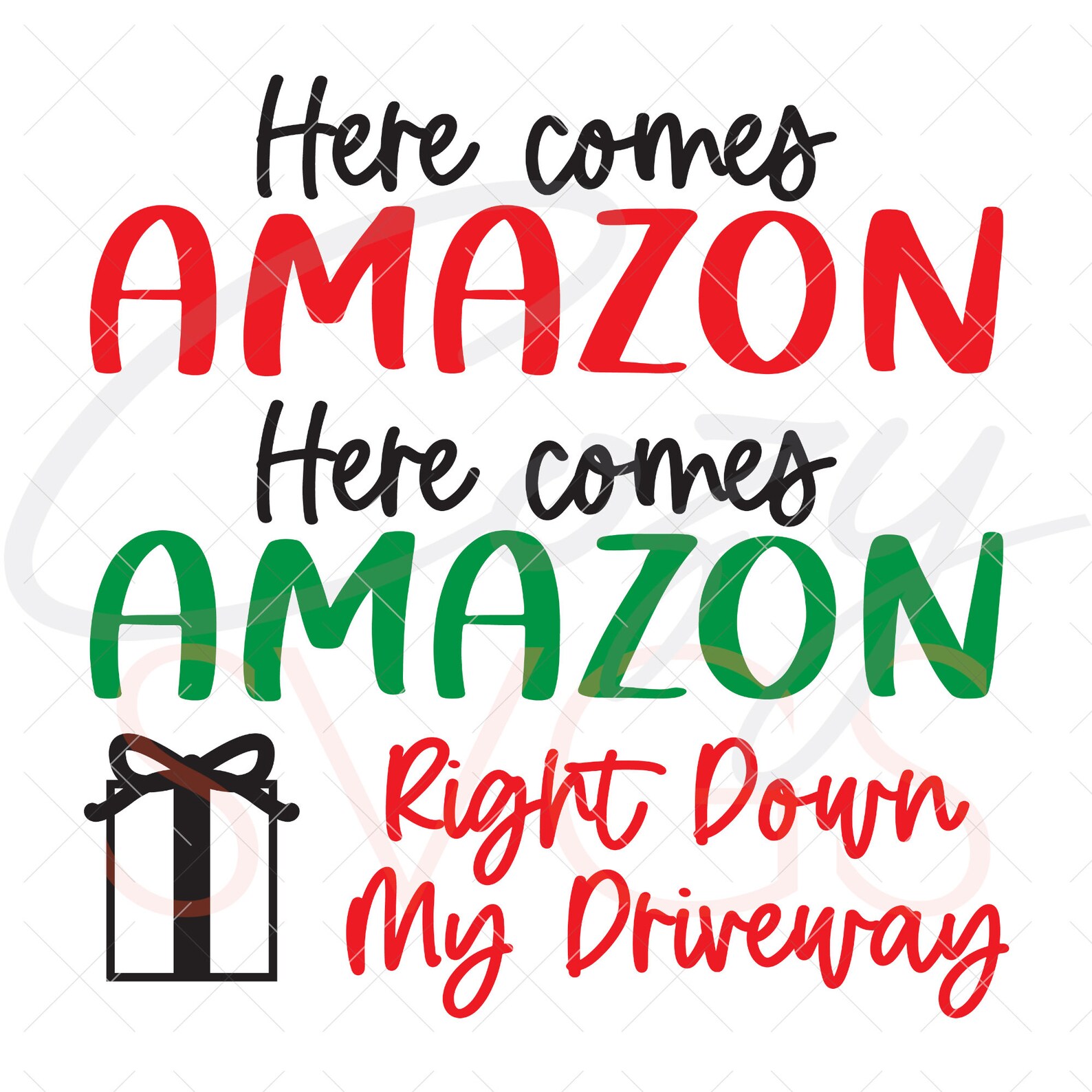 Here Comes Amazon Svg File, Christmas Shirt SVG File, Digital Download ...
