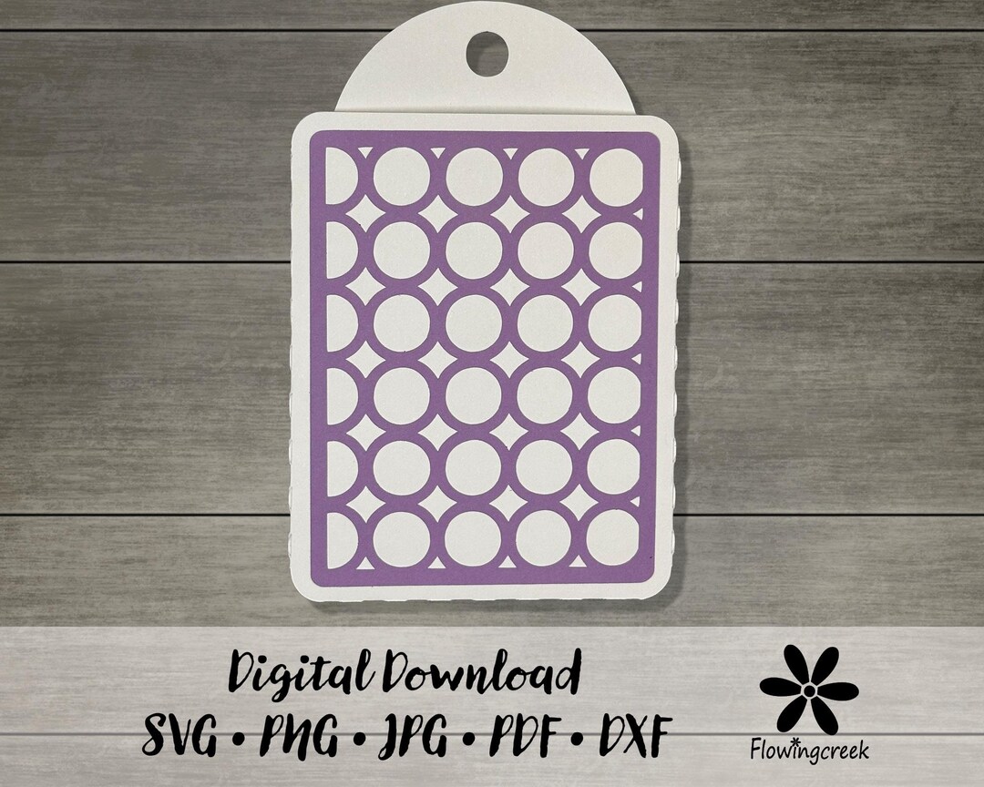 Circles Gift Card Tag SVG Layered Paper Business Card Holder Digital ...