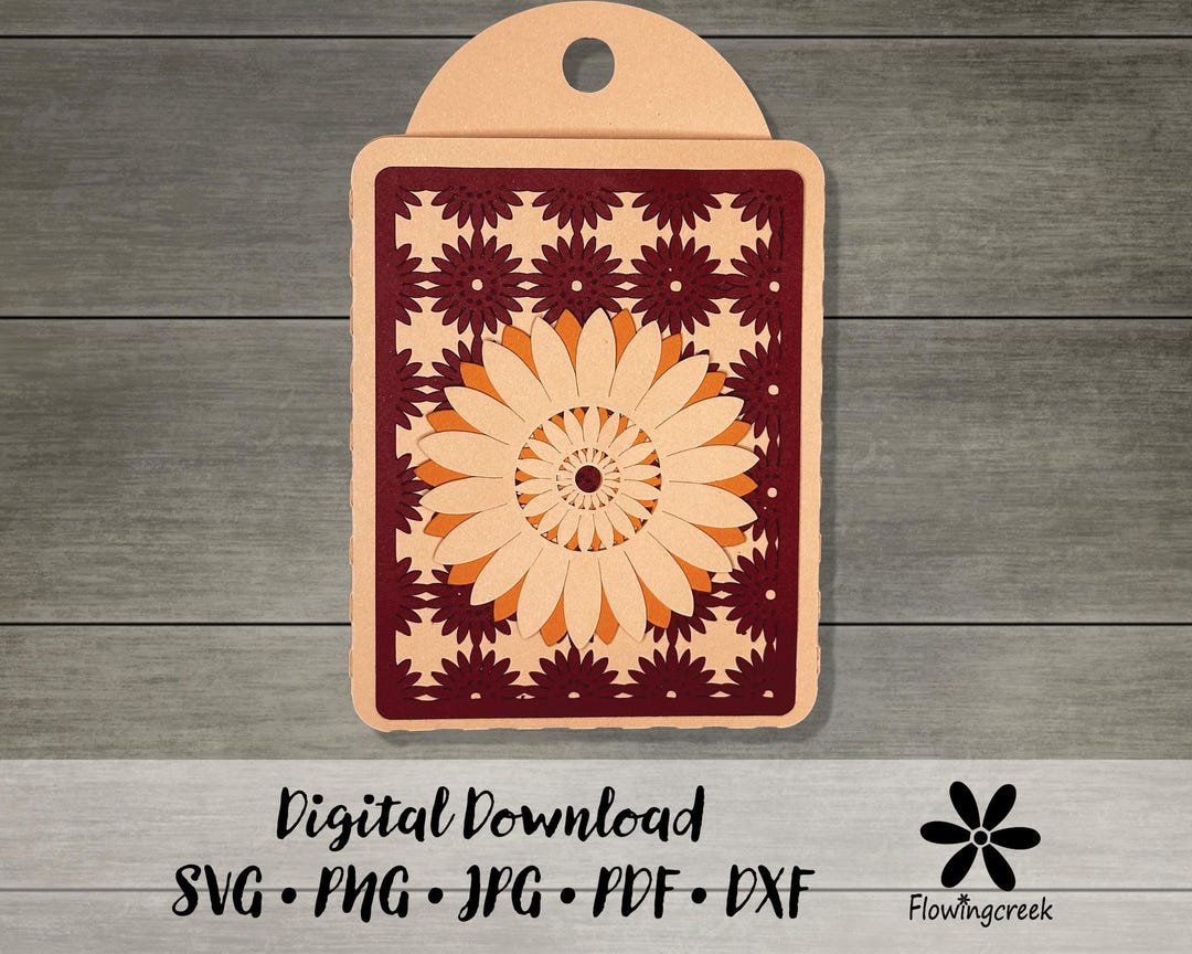 Daisy Gift Card Tag SVG: Layered Paper Cut File (digital Download) - Etsy
