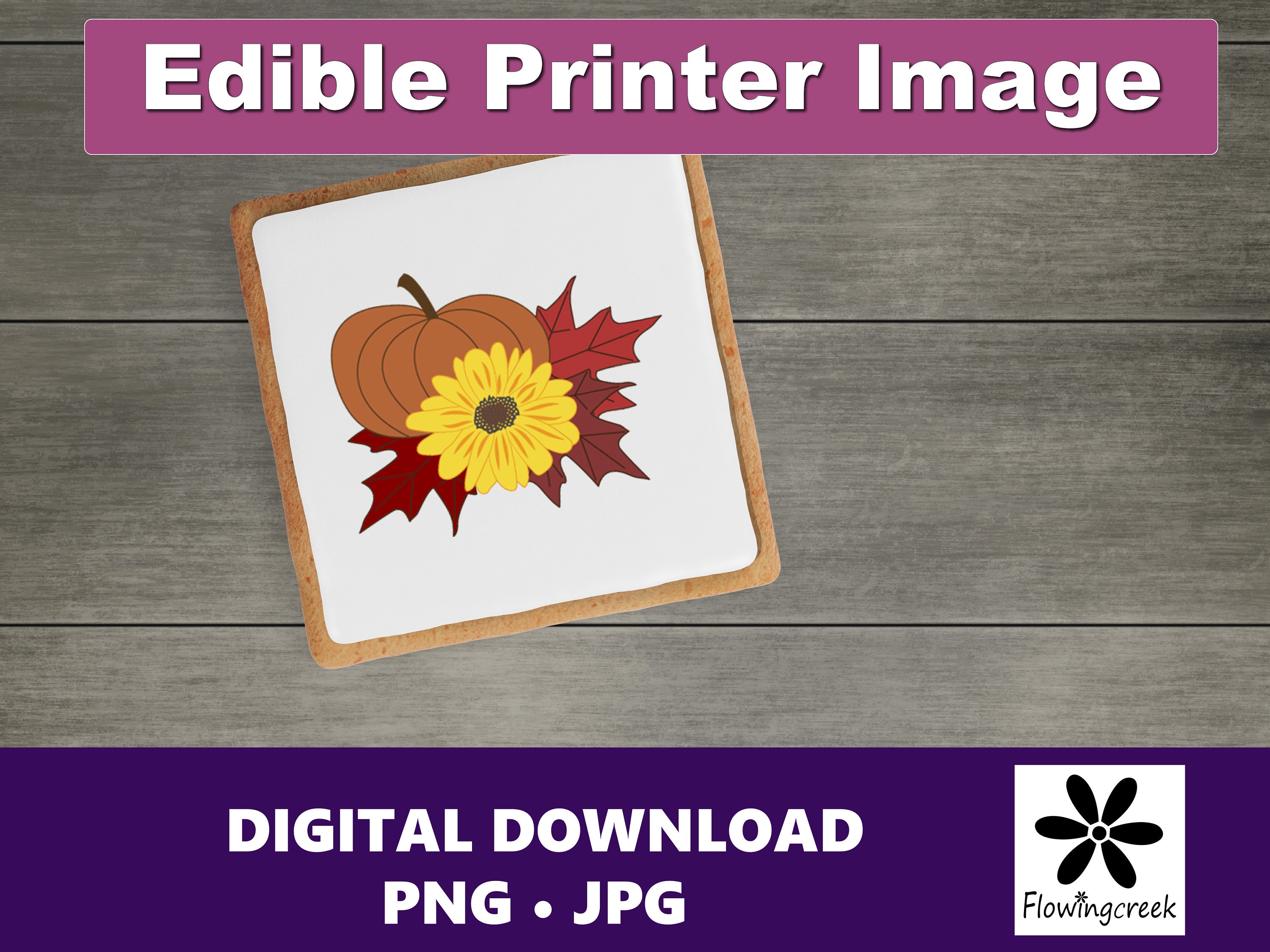 Fall Leaf, Pumpkin, and Sunflower Cluster Clip Art Digital File for ...