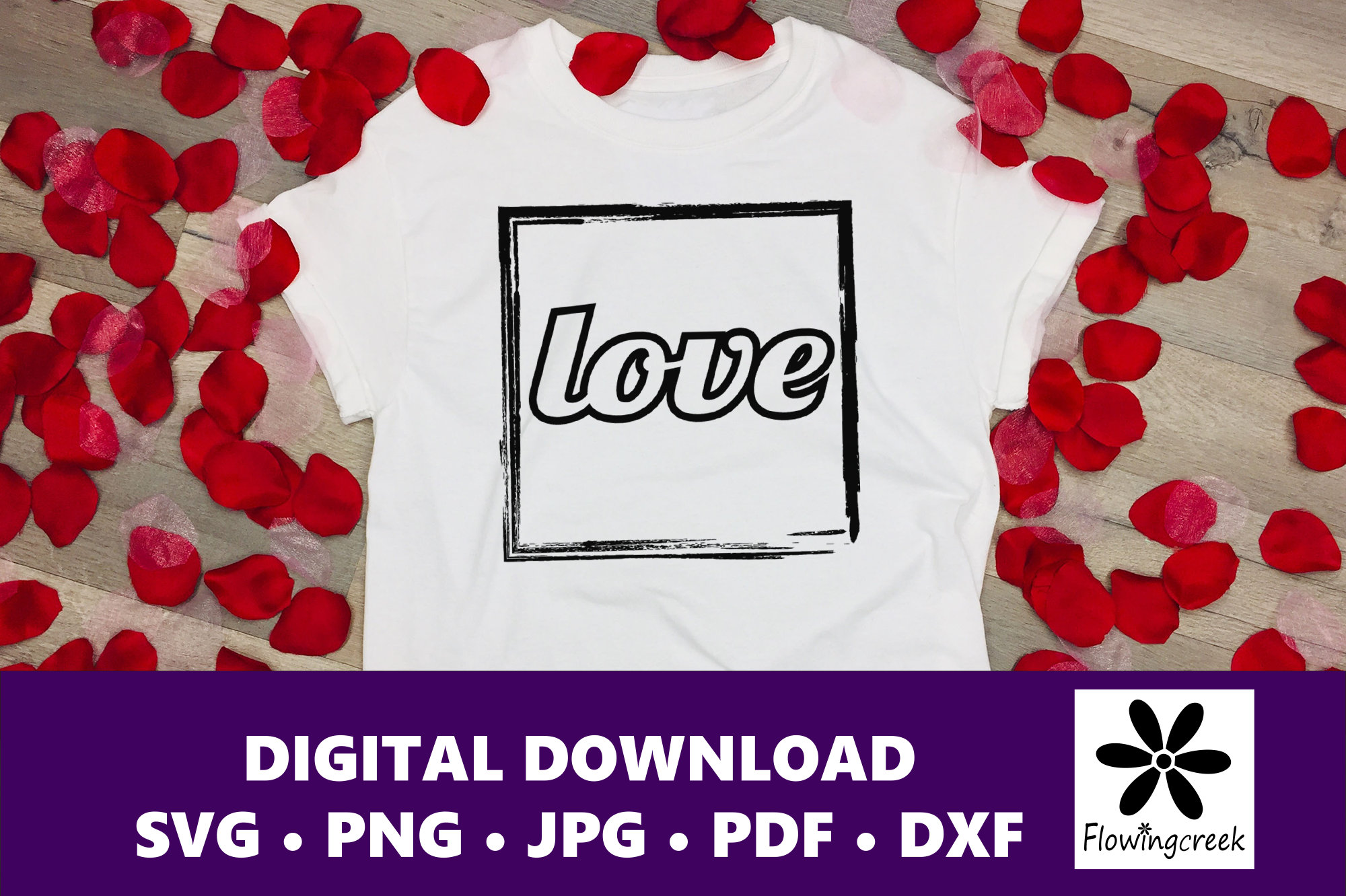 Love Outline, Square Border SVG, PNG, Sublimation, Clip Art, Cricut ...