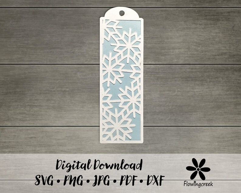 Snowflake Bookmark SVG Layered Paper Digital Download - Etsy