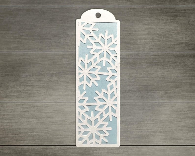 Snowflake Bookmark SVG Layered Paper Digital Download - Etsy