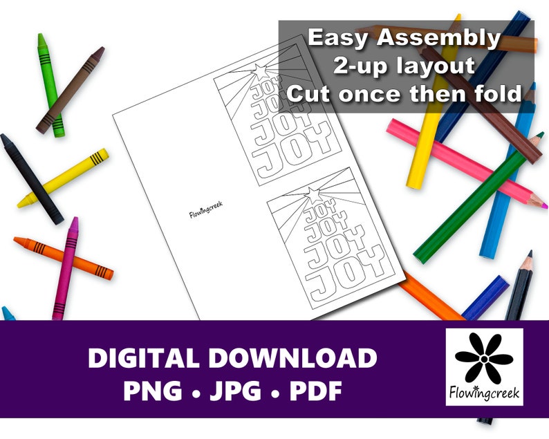Joy Tree Printable Holiday Coloring Bundle Coloring Page - Etsy