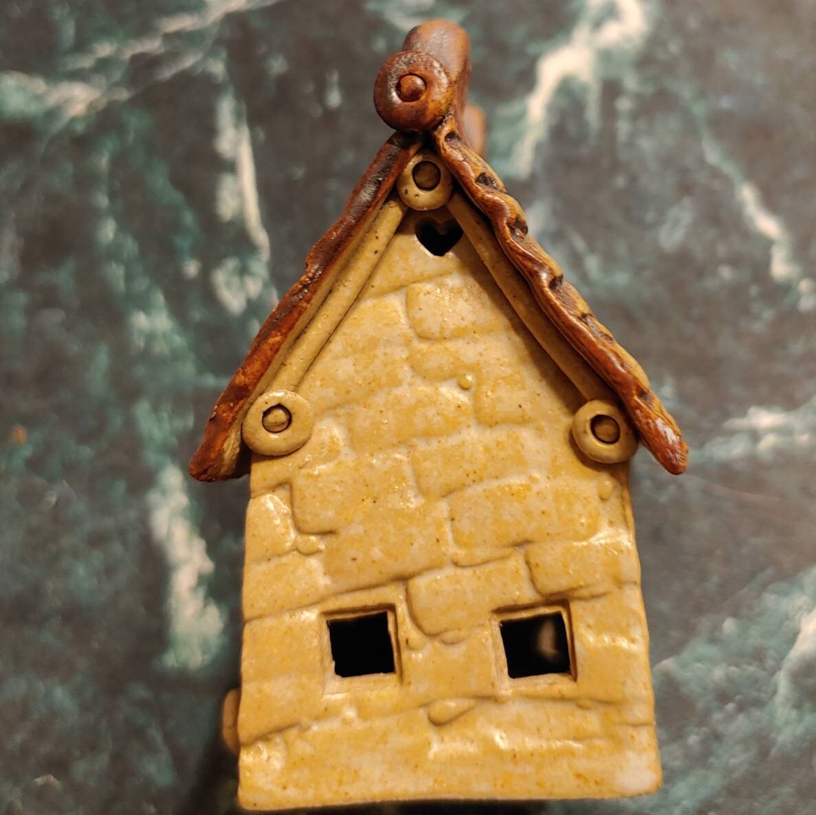 Windy Meadows Pottery Sculpture. Mini Clay House/cottage. Handmade by ...