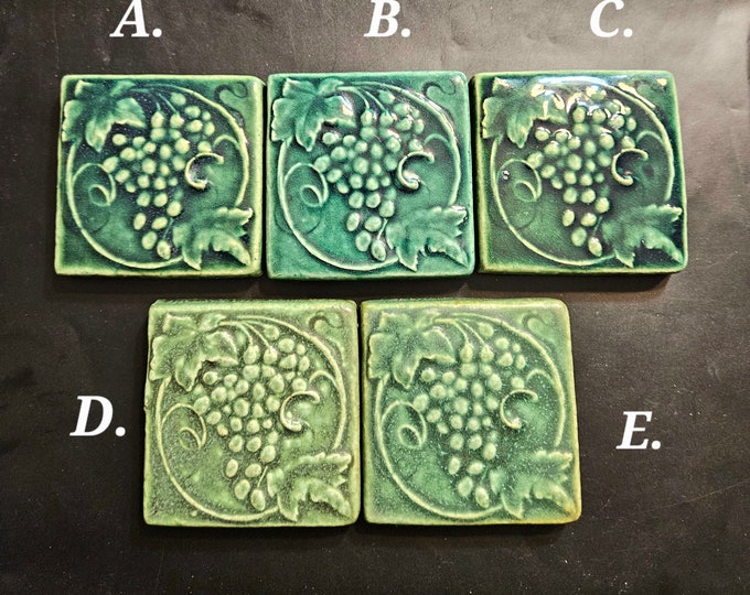 Grapes ~ Ceramic Fruit Tile ~fruit Wall Decor ~ Fruit Wall Plaques ...