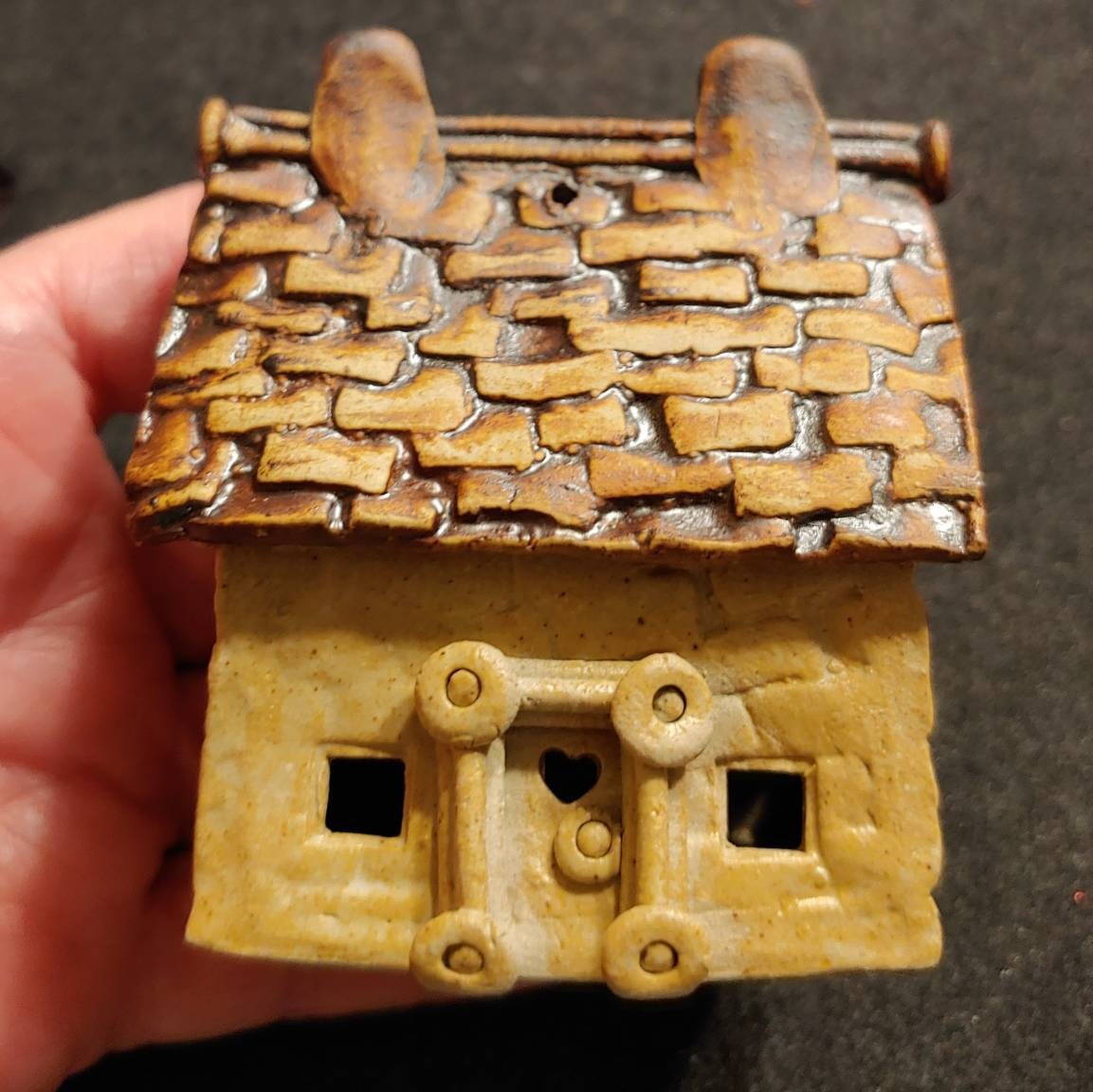 Windy Meadows Pottery Sculpture. Mini Clay House/cottage. Handmade by ...